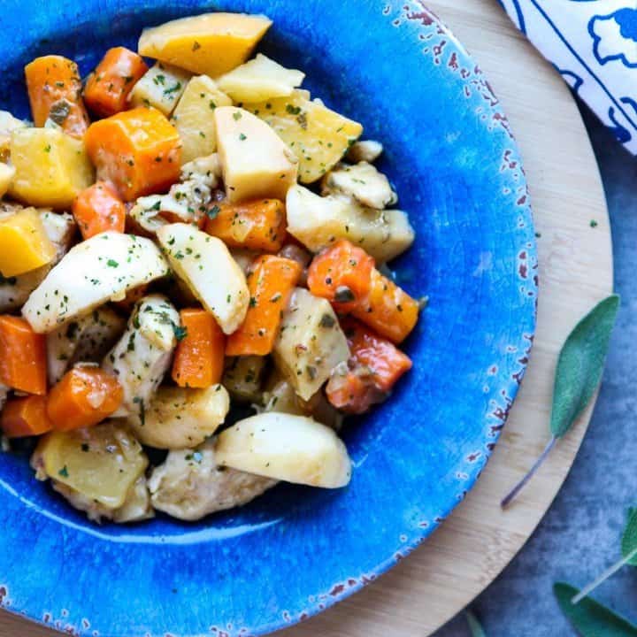 Apple Chicken Stew with Root Vegetables | The Food Blog