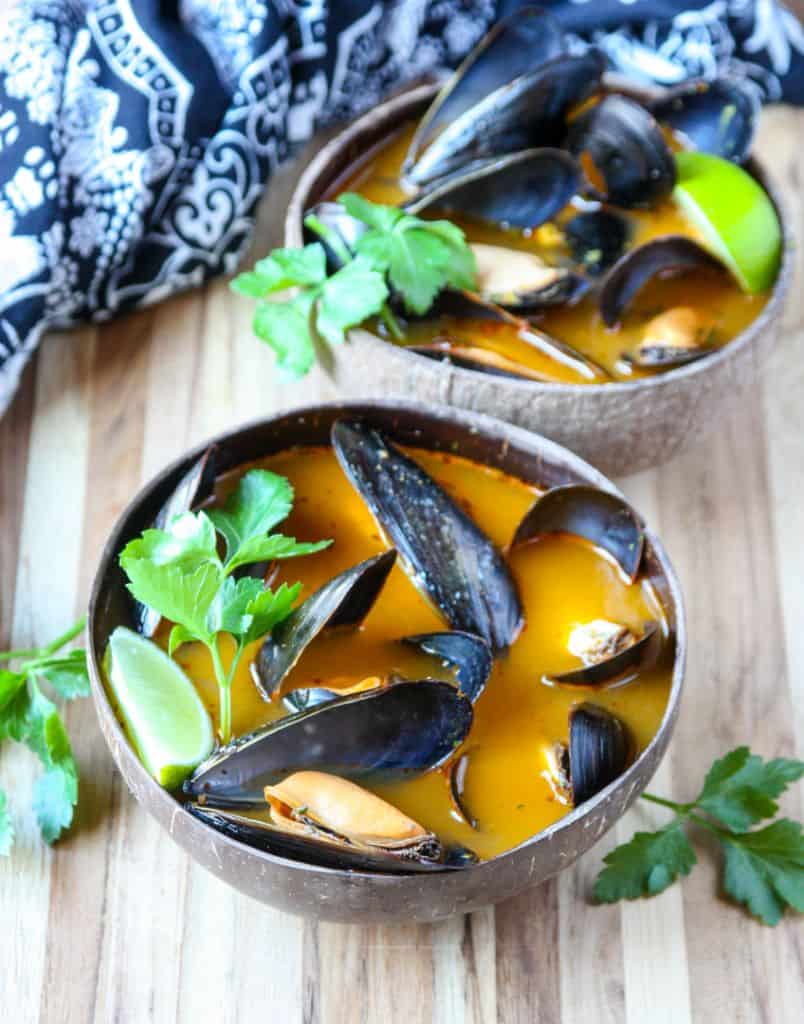 Mussels Thai Style - Mussels Red Curry Recipe - The Food Blog