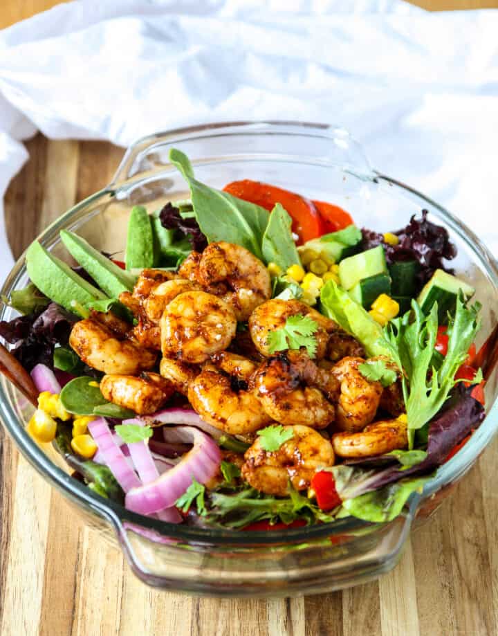 Grilled Shrimp Salad (Chili Lime) - The Food Blog