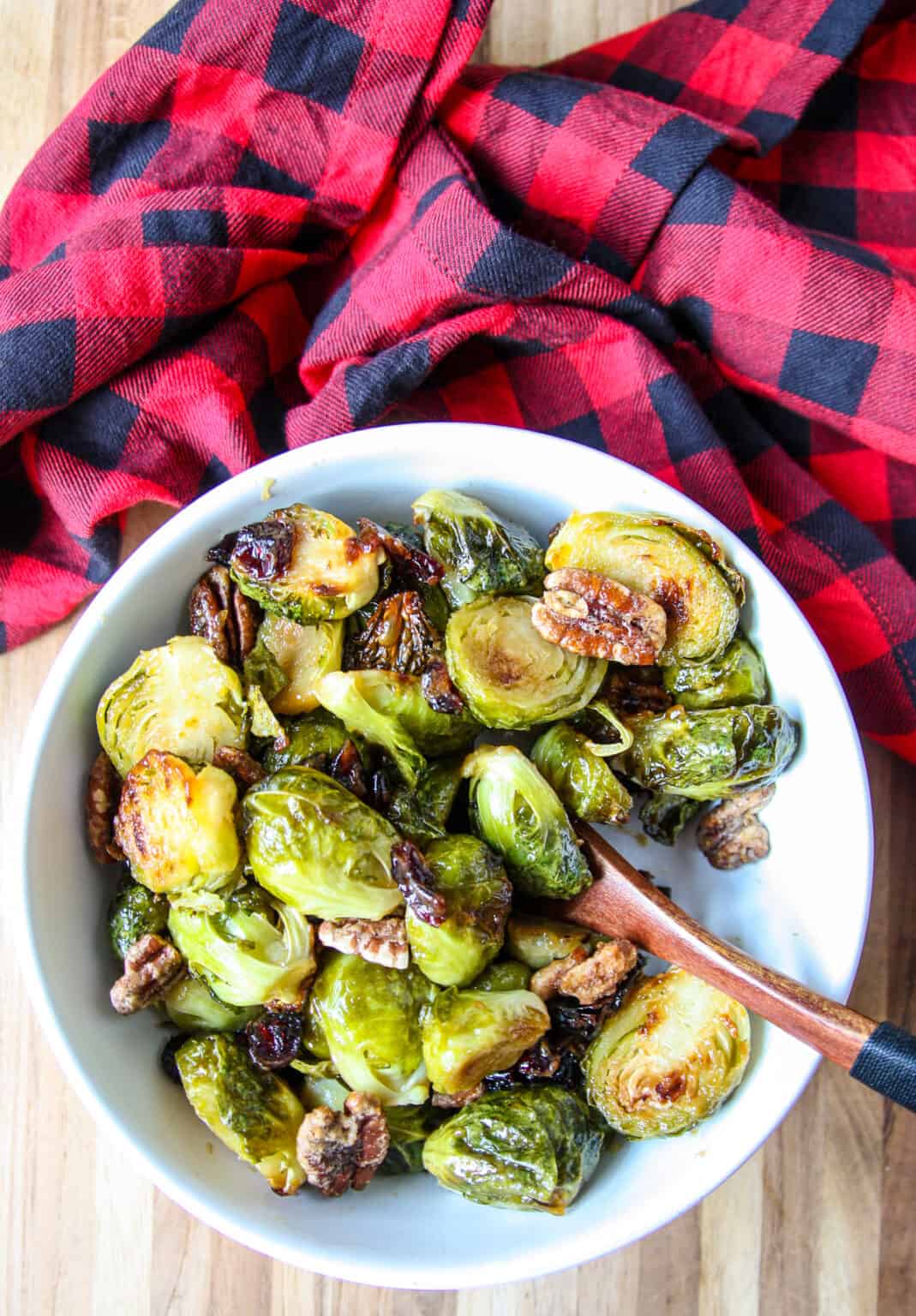 Crispy Brown Sugar Brussels Sprouts - The Food Blog