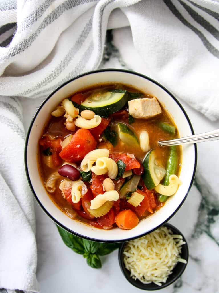 Chicken Minestrone Soup - The Food Blog