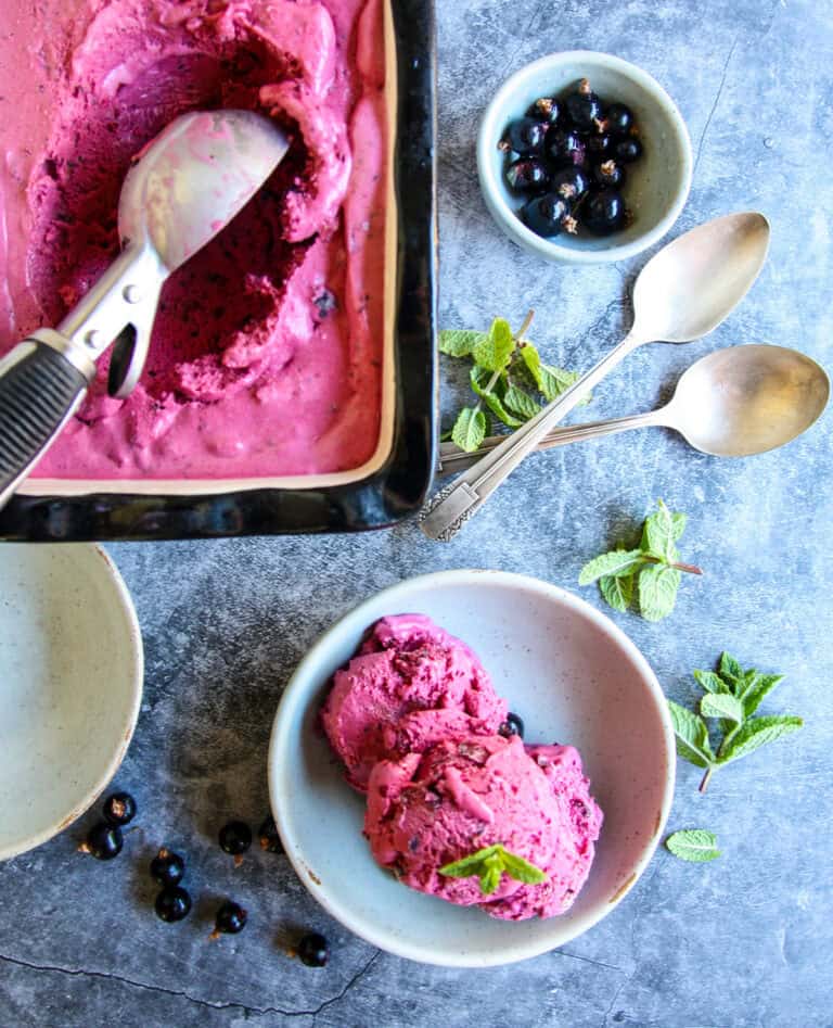 Black Currant Ice Cream - The Food Blog
